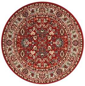 Sintelon, Kusový koberec Teheran Practica 59/CVC kruh, 200x200 (průměr) kruh, červená, chodba / předsíň