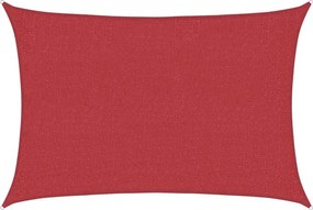 Plachta proti slunci 160 g/m² červená 3 x 4 m HDPE 311622