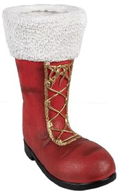 Červená vánoční dekorace santova bota - 32*19*36 cm