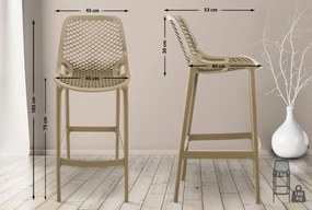 Plastová barová židle DS10778434 - Hnědá