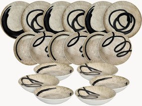 Sada porcelánového nádobí Moon, pro 6 osob, 18 dílů