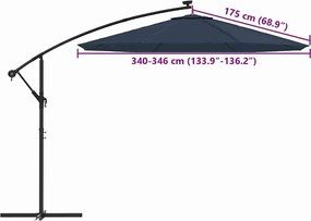 vidaXL Náhradní potah na konzolový slunečník 350 cm [313812] Barva: Písková