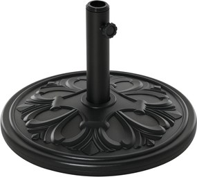 Outsunny Slunečníkový Stojan 13 kg Držák Slunečníku pro Slunečníky s průměrem 35 mm/38 mm/48 mm pro Zahradu, Balkon, Antická Černá | Aosom