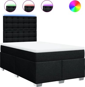 Box spring postel s matrací černá 120x190 cm textil 3292743