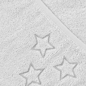 Kikko BIO bavlněná froté osuška s kapucí XKKO Organic 90x90 White Stars
