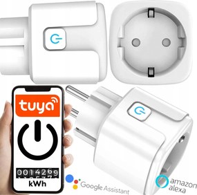 4x Inteligentní Zásuvka WiFi Smart Tuya Měří Watty Programátor S Časovačem