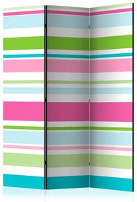 Paraván Bright stripes Dekorhome 135x172 cm (3-dílný)