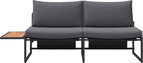 vidaXL Zahradní sofa s polštářem Antracit 200,5 x 70 x 85,5 cm Ocel [42007549]