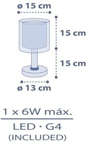 Dalber 76631 - LED Dětská lampička MOON DREAMS 1xG4/4W/230V modrá