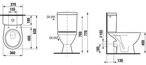 Jika Lyra Plus WC kombi, zadní odpad H8263860002413