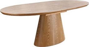 Oválný rozkládací jídelní stůl Parthenia 160-200 cm dub