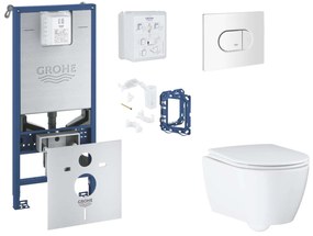 Grohe Rapid SLX - Set předstěnové instalace, klozetu, sedátka SoftClose, tlačítka Arena Cosmopolitan a sady pro vhazování tablet, alpská bílá SANI11BB3144