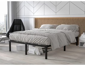 Kovová postel s roštem Izaur I, Rozměr postele: 180x200, Barva: černá
