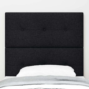 Výškově nastavitelné čelo postele s čelo Černý 90 cm textil 3337797
