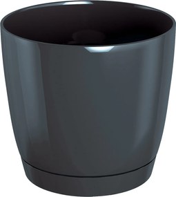 PRO Květináč COUBI ROUND P s miskou grafit 13,5cm