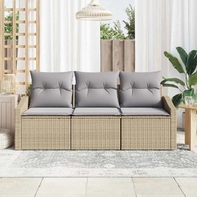 Set pohovek 3 ks Béžová polyratan 3346580