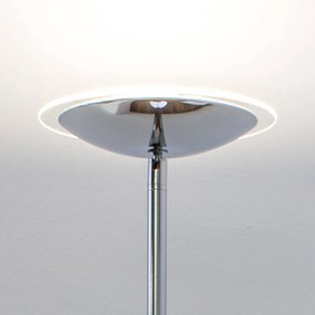 LED stojací lampa Malea, chrom