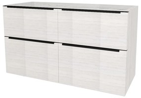 Mereo Mereo, Mailo, koupelnová skříňka 121 cm, černé madlo, Multidecor, CN593SBPINO