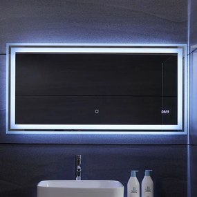 Aquamarin Koupelnové zrcadlo s LED osvětlením, 120 x 60 cm