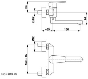 KFA Armatura 4510-810-00 - Umyvadlová baterie GERMAN lesklý chrom