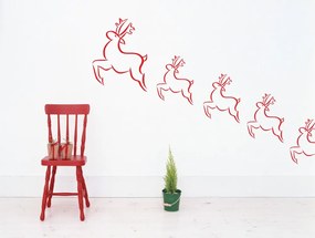 WALLVINIL Samolepky na zeď - Sob Barva: Červená, Velikost: 60x45 cm, Pravá / Levá: Levá (dekorace směřuje/dívá se doleva)