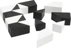 Detoa Hlavolam Tangram černobílý / od 3 let