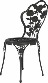 3dílný bistro set litý hliník černý 317739