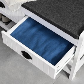 HOMCOM 2-in-1 Stojan na kabáty, Clothes Rack se 4 háčky, Skříňka s botníkem a policemi, Stojan na kabáty s protišmykovou ochrany, do předsíně, chodby…