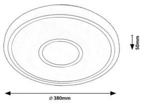 Rabalux 71117 - LED Stropní svítidlo TAYTUM LED/25W/230V 3000K