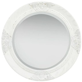 Nástěnné zrcadlo barokní styl 50 cm bílé - Default Title