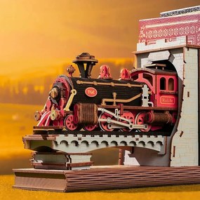 RoboTime 3D skládačka Zarážka na knihy Historický parní vlak