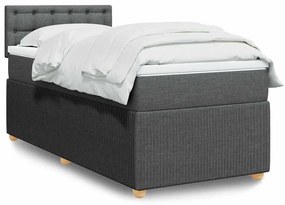 Box spring postel s matrací tmavě šedá 90x200 cm textil 3289654