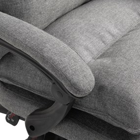 Ergonomická masážní kancelářská židle Vinsetto s výsuvnou podnožkou, výškově nastavitelná, černá pro pohodlí v kanceláři | Aosom.de