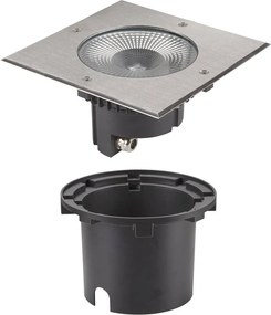 LA 1006105 ROCCI 200 EL hranaté zápustné zemní svítidlo nerezová ocel 16 W 3000 K 120° - BIG WHITE (SLV)