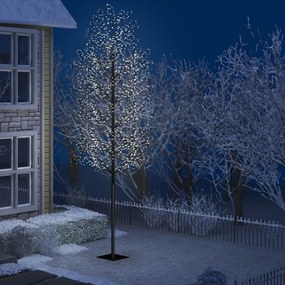 Vánoční strom 2000 LED chladné bílé světlo třešňový květ 500 cm
