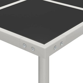 Zahradní jídelní stůl 170 x 170 x 74,5 cm sklo a ocel 313084