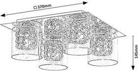 Rabalux 3115 - Křišťálové stropní svítidlo DUCHESS 4xG9/40W/230V