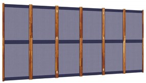 6dílný paraván tmavě modrý 420 x 180 cm