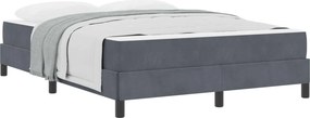 Postel s boxspringem s matrací Tmavě šedá 160 x 210 cm textil 3398750