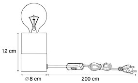 Moderní stolní lampa černý mramor - Marissa