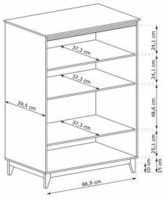 Obývací stěna WINDSOR k | 4 díly | kašmír