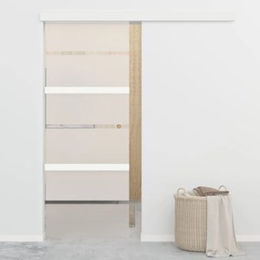Posuvné dveře s měkkými zarážkami ESG sklo a hliník 76 x 205 cm 288061
