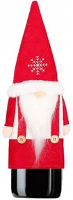 Tutumi - Vánoční obal na lahev Santa Claus - červená - 37 cm