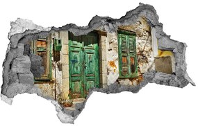 Wallmuralia Fototapeta díra na zeď 3D Řecké uličky 95x73 cm