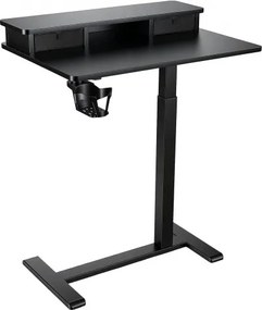 Noční stolek 700 × 500 mm, Stojící vozík s 2vrstvou deskou VEVOR