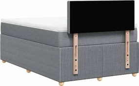 Box spring postel s matrací světle šedá 120 x 200 cm textil 3287437