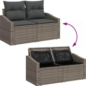 Set pohovek 6 ks Šedá polyratan 3355268
