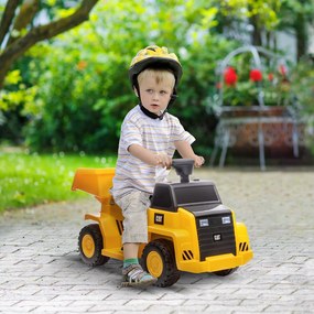 HOMCOM Elektrický dětský traktor, hrací vozidlo s vyklápěcí ložnou plochou, klakson, jezdící traktor se světlometem, max. 3 km/h, pro děti od 1,5 do …