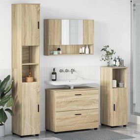 Sada koupelnového nábytku 4 ks Sonoma dub 35 x 30 x 192 cm 3393045