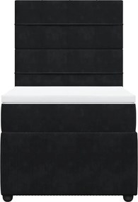 Box spring postel s matrací černá 90x190 cm samet 3294516